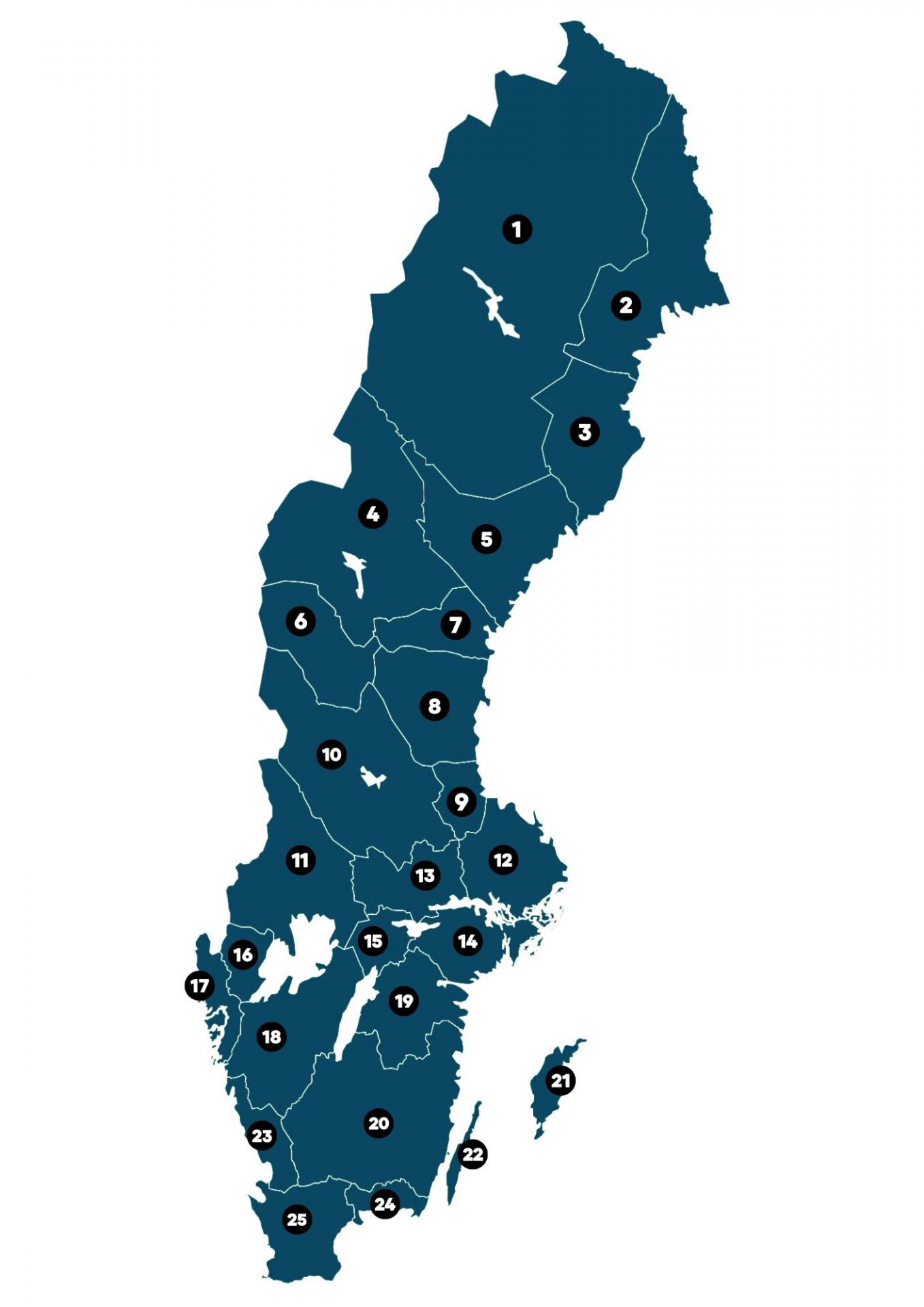 Sveriges 25 landskap från norr till söder + karta - World Traveler